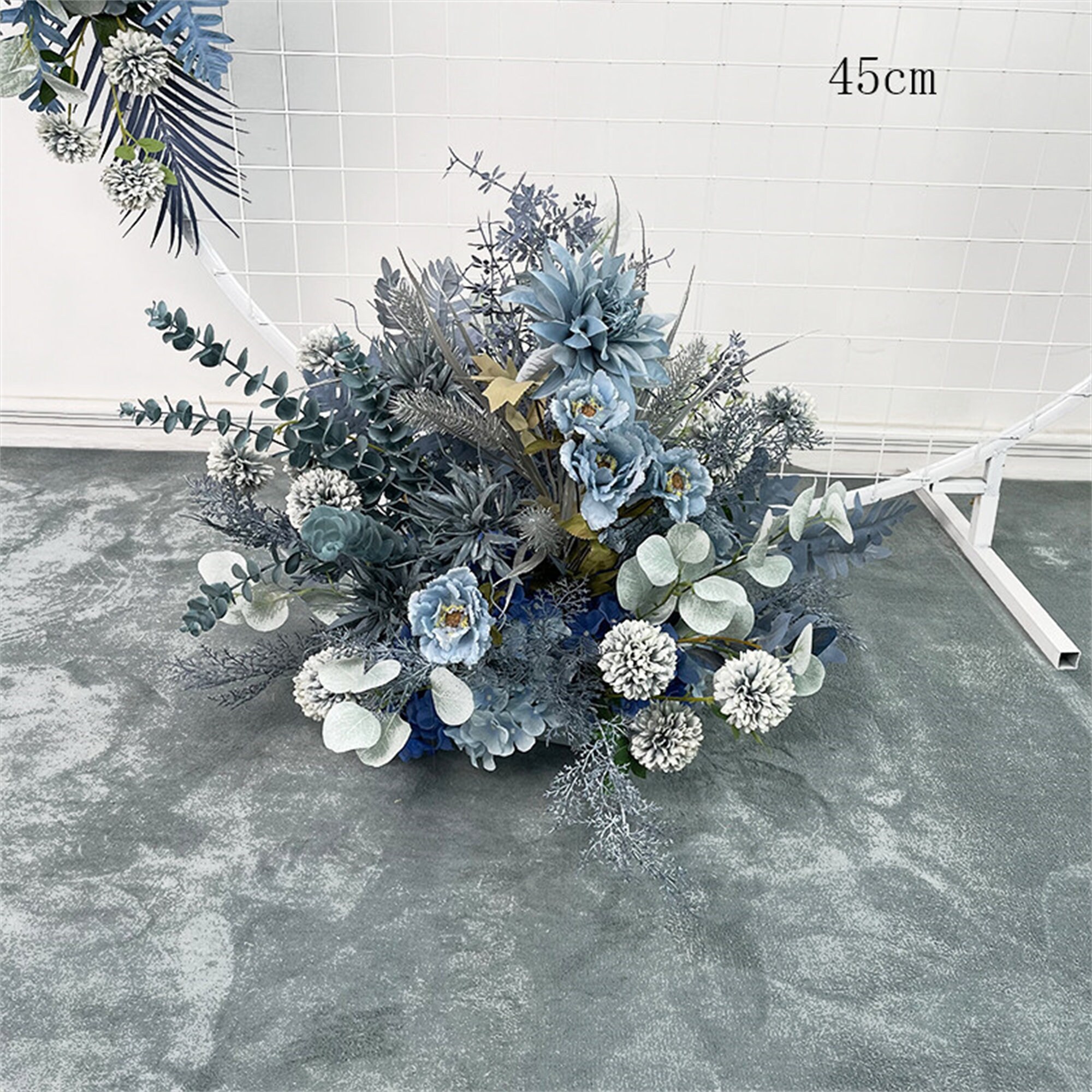 Blue Flower Arrangement Flower Row Wedding Arch Decoration - Etsy