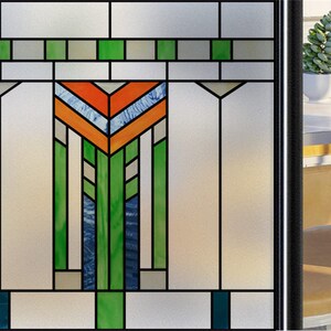 Personalized Stained Glass Window Art: Art Deco Style Static Cling for ...