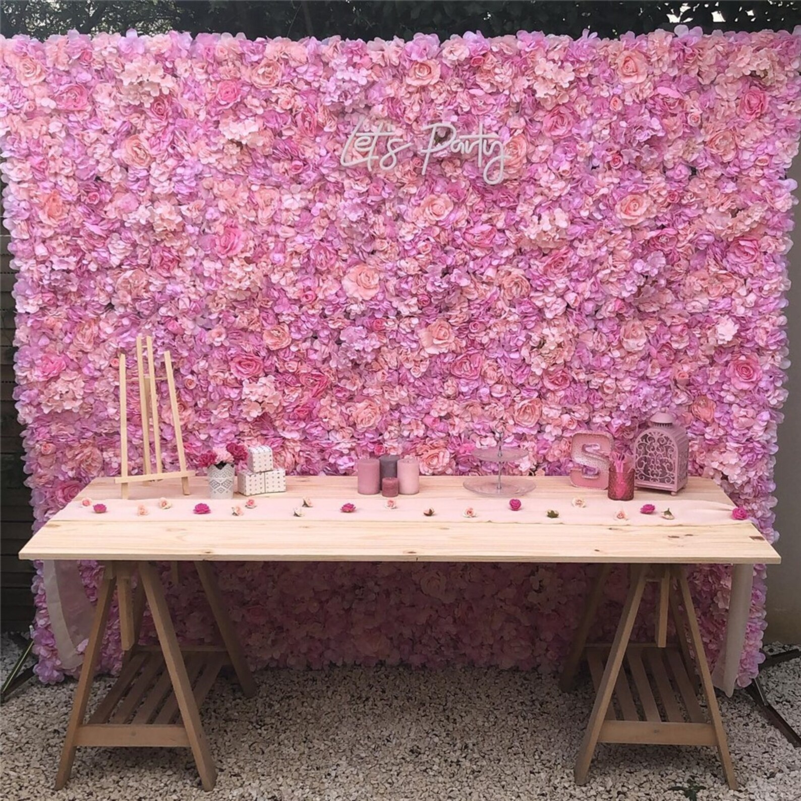 Pink Wedding Flower Wall Panel Backdrop for Wedding - Etsy