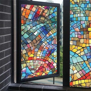 Custom Stained Glass Art Window Film – Light-filtering, Opaque, Vibrant ...