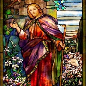 Shepherd and Lamb Stained Glass Window Film – Inspirational Vertical ...