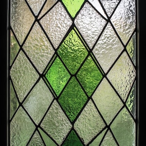 Opaque Green Diamond Stained Glass Window Film - Decorative Privacy ...
