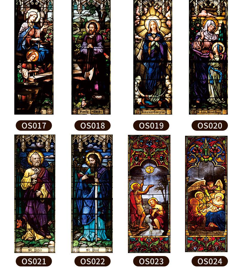 Custom Religious Stained Glass Window Film, Christian Biblical Scenes ...