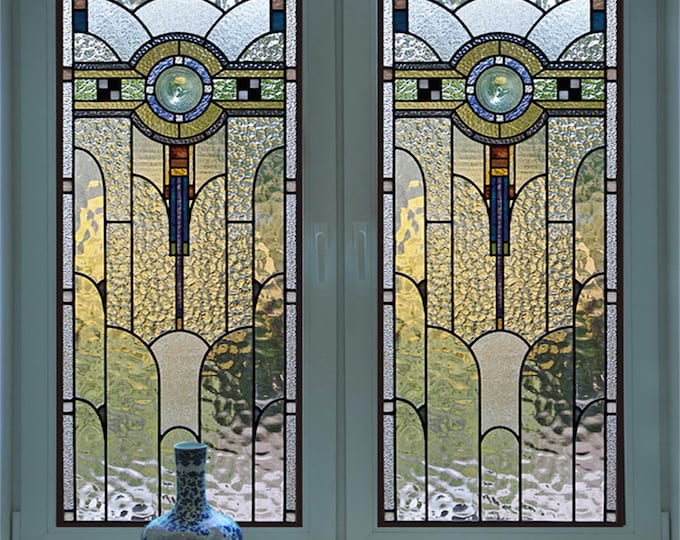 Birch Tree Stained Glass Window Film - Decorative Privacy Film for ...