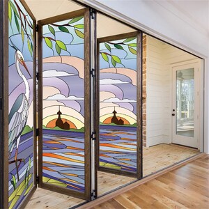 Decorative UV Window Film - Custom Size, Stained Glass Design, Privacy ...