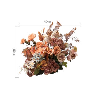 Retro Flower Arrangement , Rust Orange Autumn Fall Wedding Flower ...
