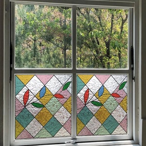Customized Dimension Window Frosted Film Stained Glass Design Window ...