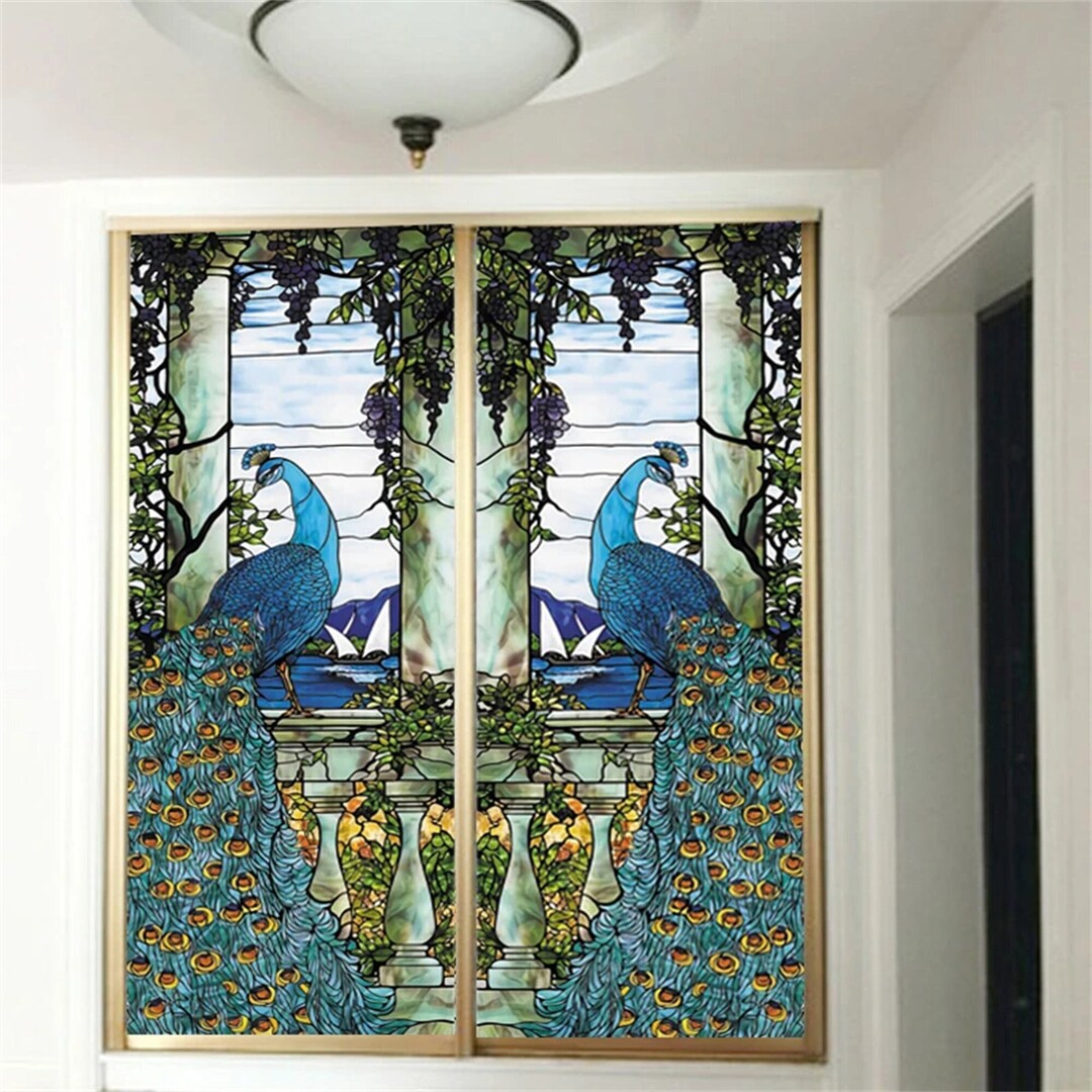 Custom Size Color Printing Window Stained Glass Film, Static Cling ...