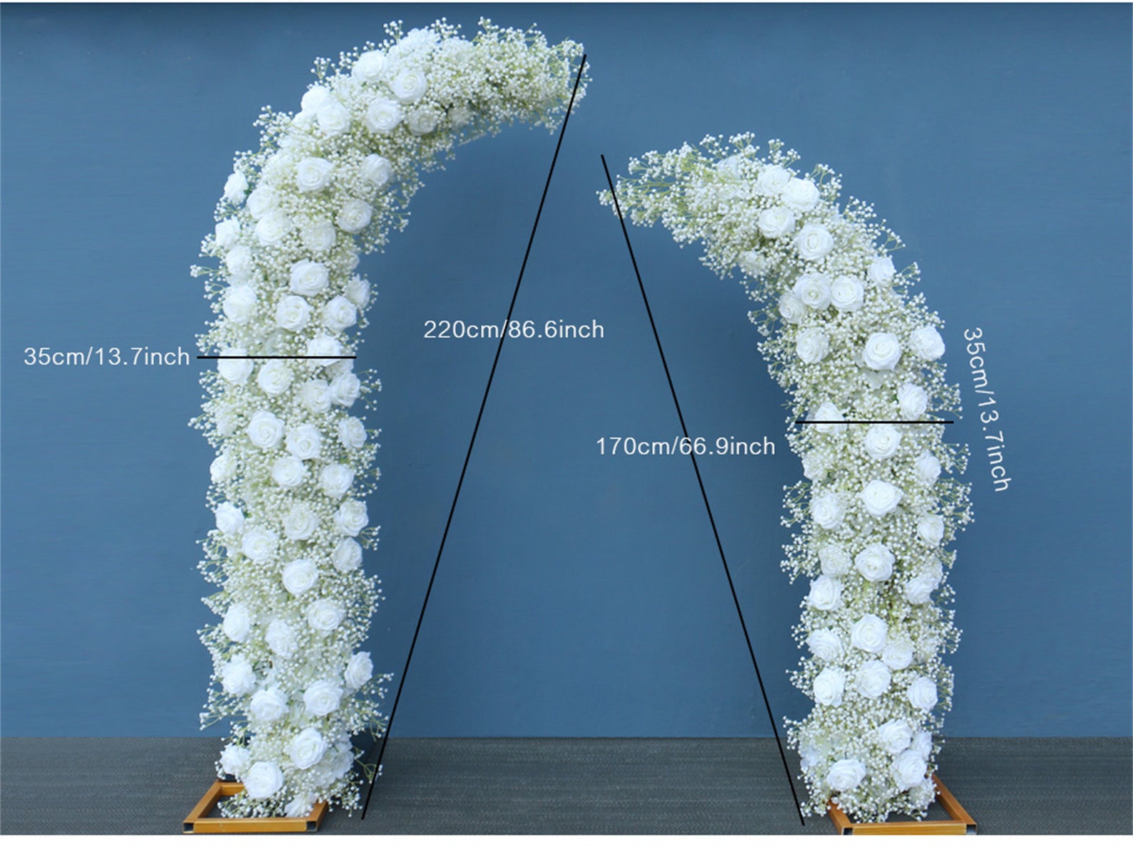 White Gypsophila Artificial Flower Table Runner Swag Flower - Etsy