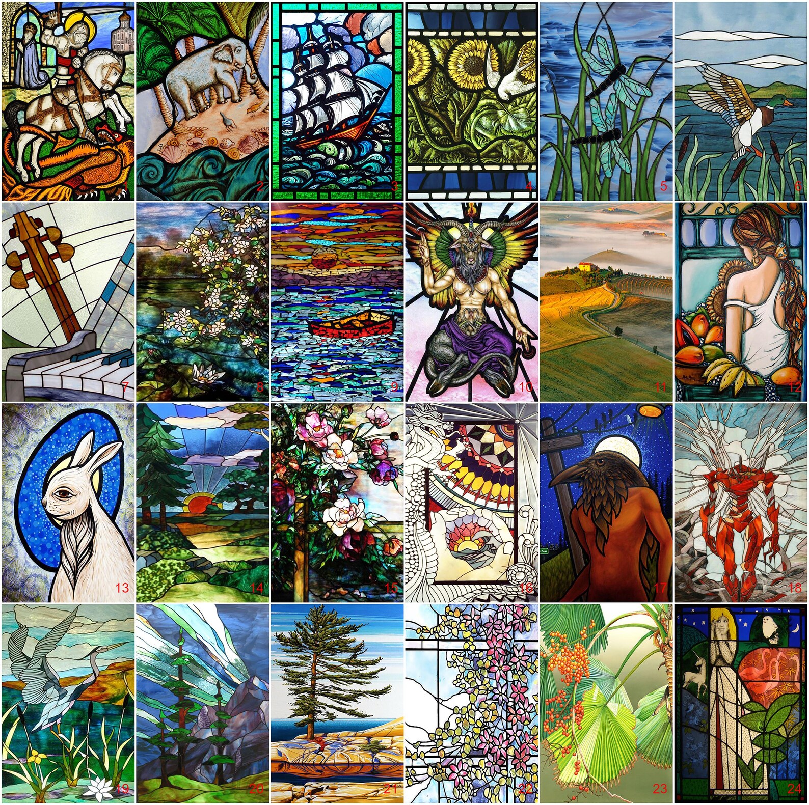 Custom-fitted Window Art - Static Cling Stained Glass for Vintage Door ...