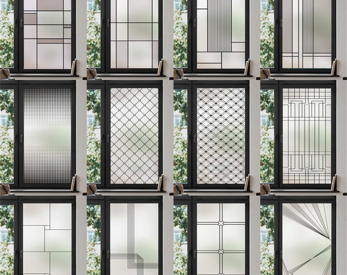 3D Ripple Glass Window Film - Semi-transparent Frosted Privacy Sticker ...