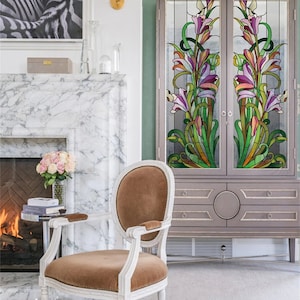 Decorative UV Window Film - Custom Size, Stained Glass Design, Privacy ...