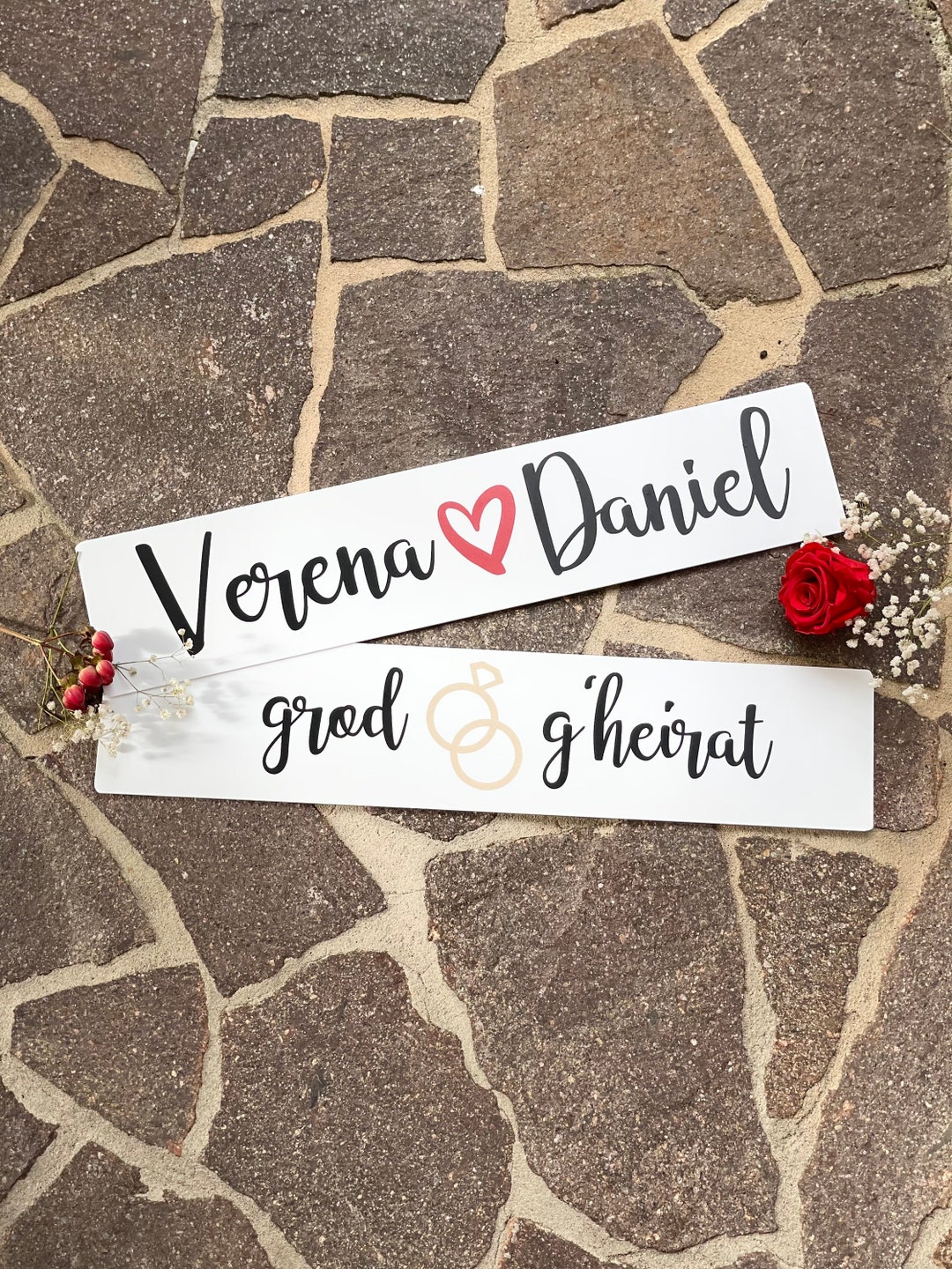 Wedding License Plates | Bridal Car Plates | Wedding Car Signs | Set of ...