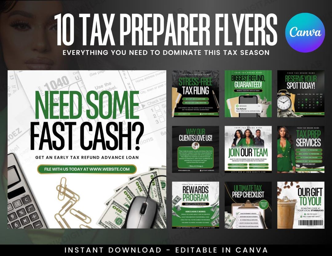 Tax Prep Flyer Bundle, Tax Prep, Tax Season, Accountant Flyers ...