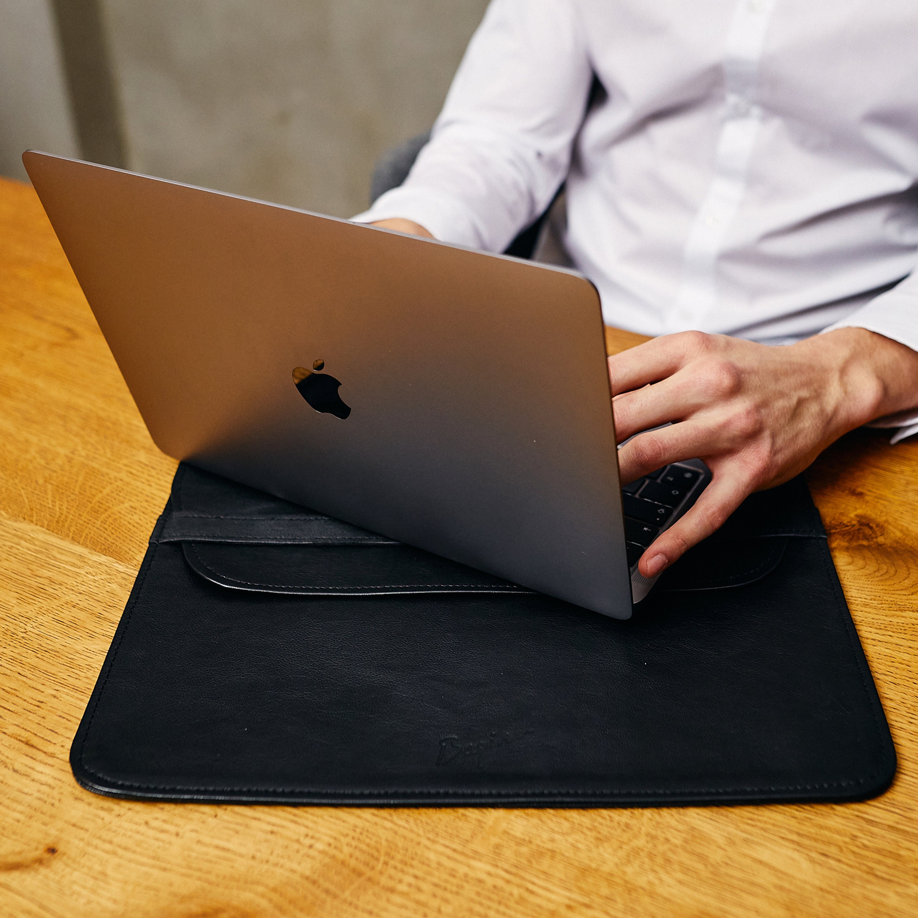 Premium Leather Laptop Case Handmade Full Leather Quality Sleeve With ...