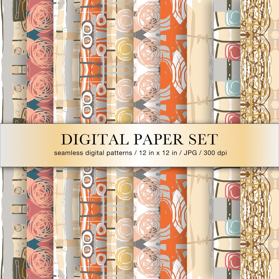 Boho Digital Paper Boho Background Boho Scrapbook Paper Digital ...