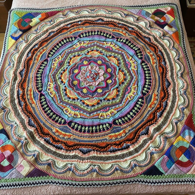 Crochet Mandala Blanket - Etsy