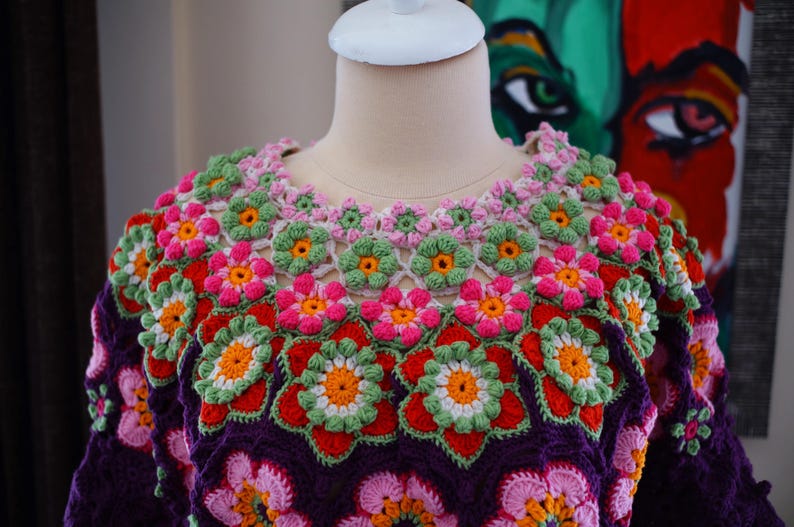 Crochet Floral Capelet Handmade, MADE TO ORDER - Etsy