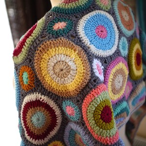 Magic Circles Crochet Scarf, Ready to Ship, Colorful Scarves, Artisan ...