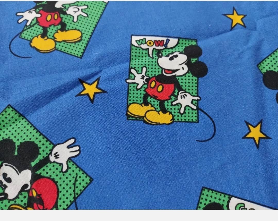 Vintage Mickey Mouse Fabric 1980's - Etsy UK