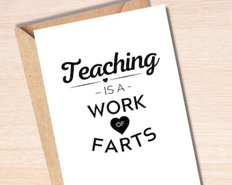 FUNNY Teacher Appreciation Card Instant Download Printable - Etsy