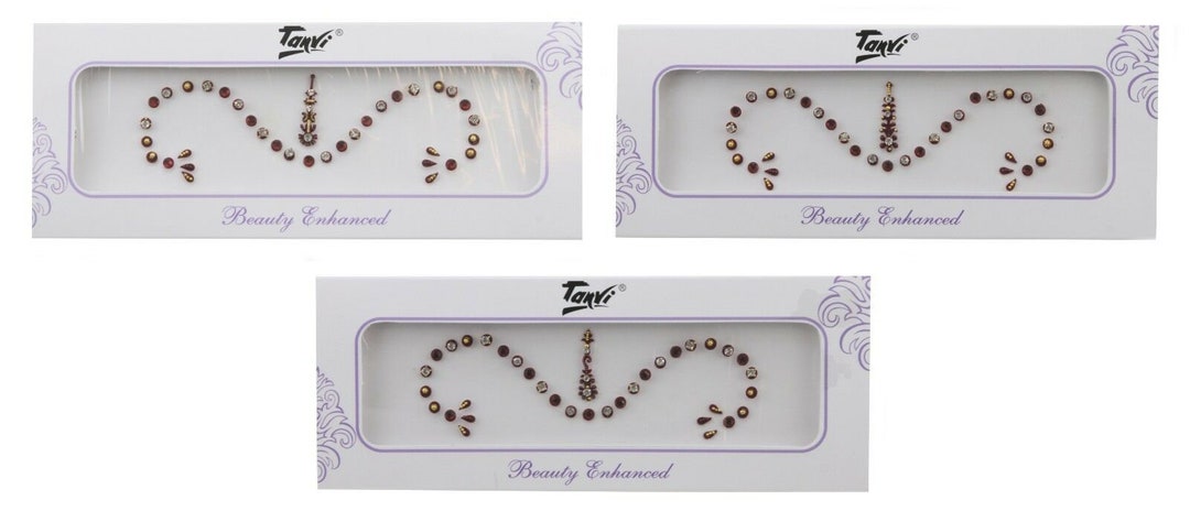 Red & Gold Bindi's Indian Bridal Wedding Bindi's Diamante Crystal Bindi ...