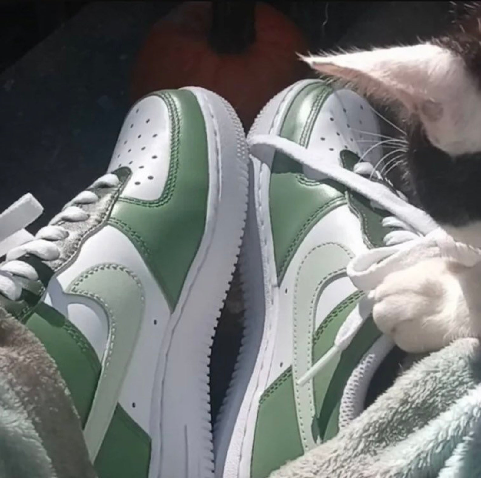 Shades of Green Custom AF1 Handmade Personalized Air Force | Etsy