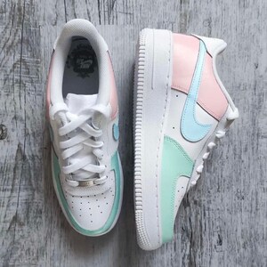Pastel Custom AF1, Handmade, Personalized Air Force Ones, White Air ...