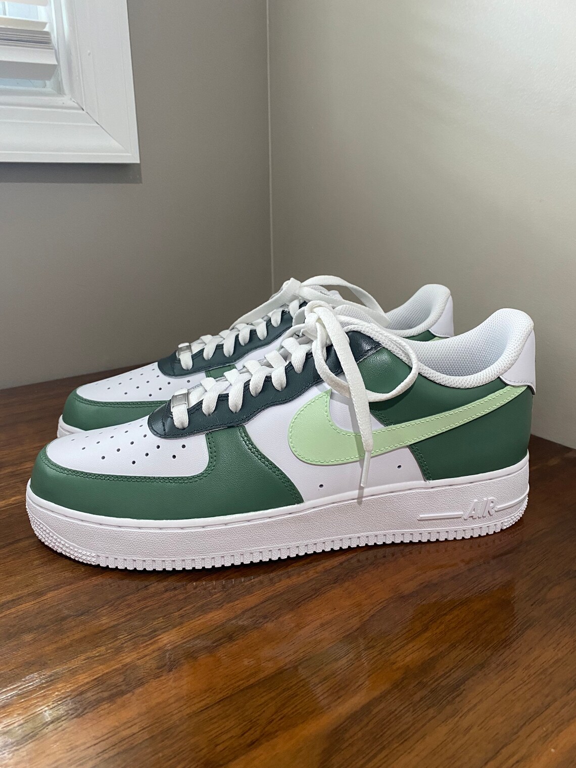 Shades of Green Custom AF1 Handmade Personalized Air Force | Etsy