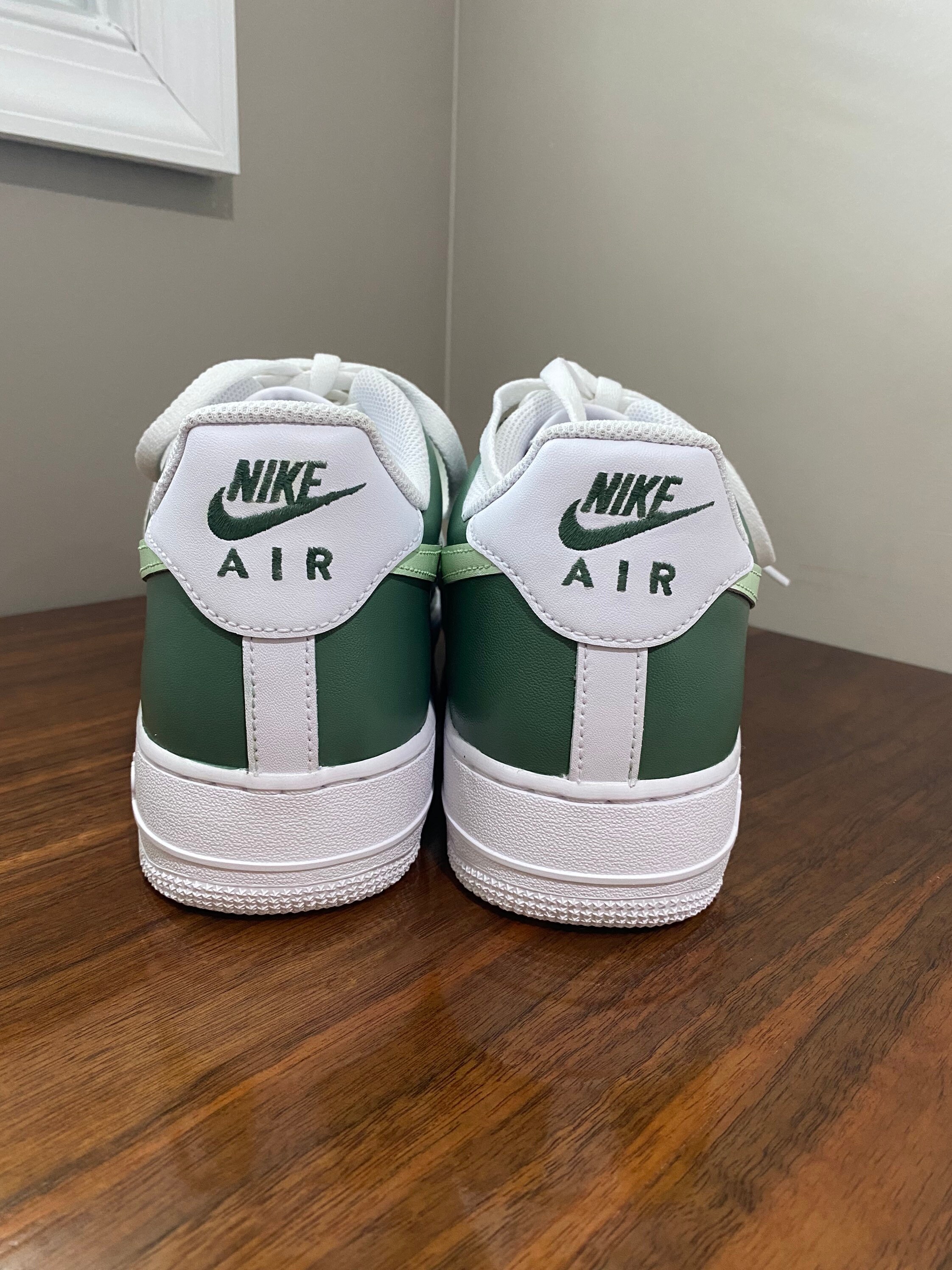Shades of Green Custom AF1 Handmade Personalized Air Force | Etsy