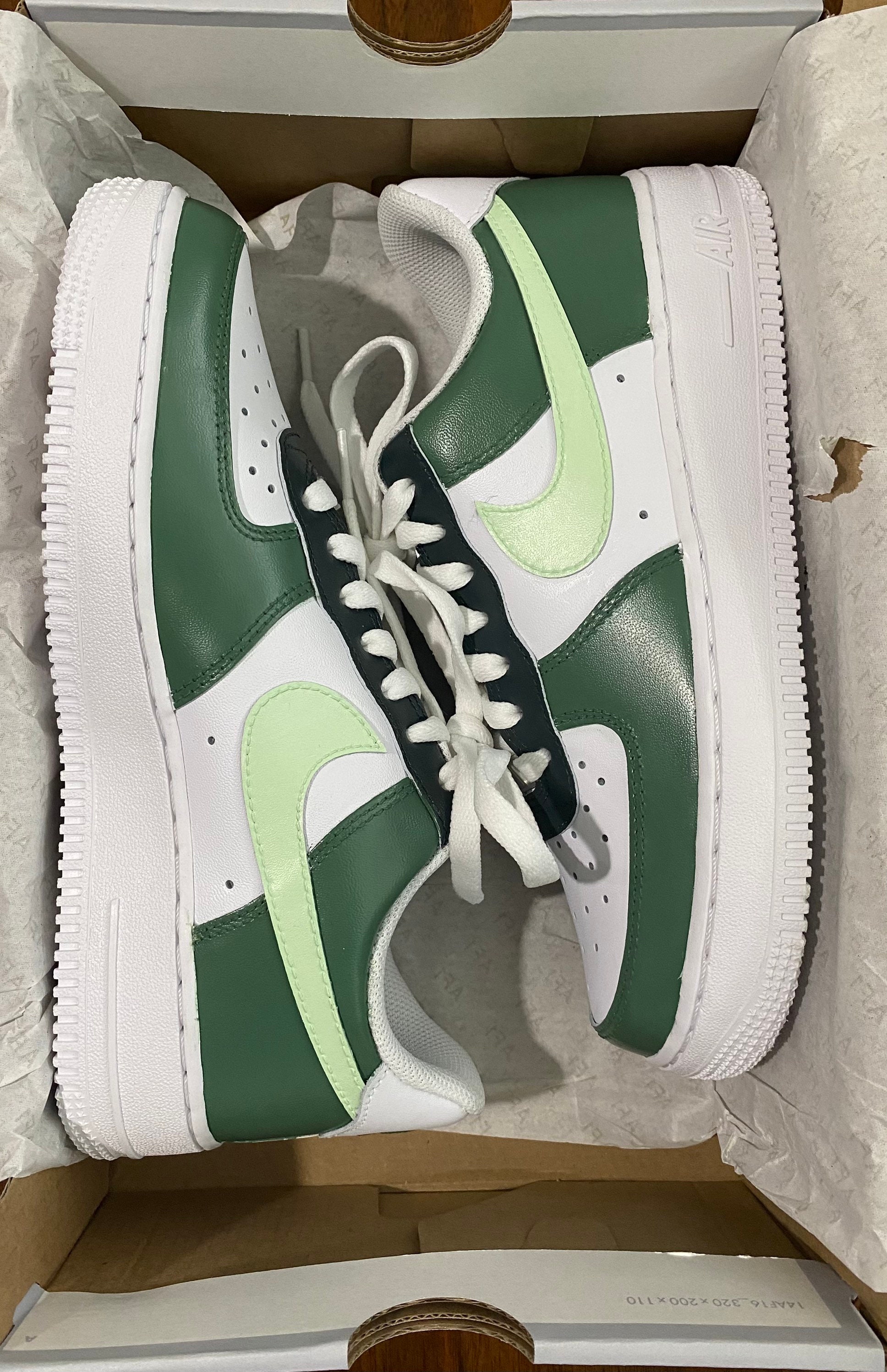Shades of Green Custom AF1 Handmade Personalized Air Force | Etsy