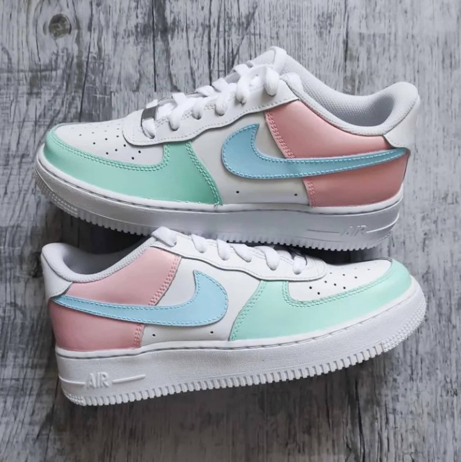 Pastel Custom AF1 Handmade Personalized Air Force Ones | Etsy