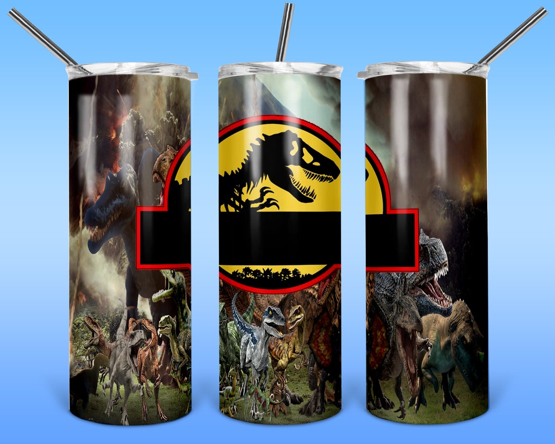 Customizable Dinosaur 20oz Skinny Sublimation Full Tumbler Wrap PNG ...