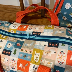 Large Quilted Duffle With Storage Sack, Patchwork - Etsy