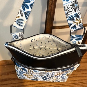Mini Zipper Crossbody Purse Leather Accent - Etsy