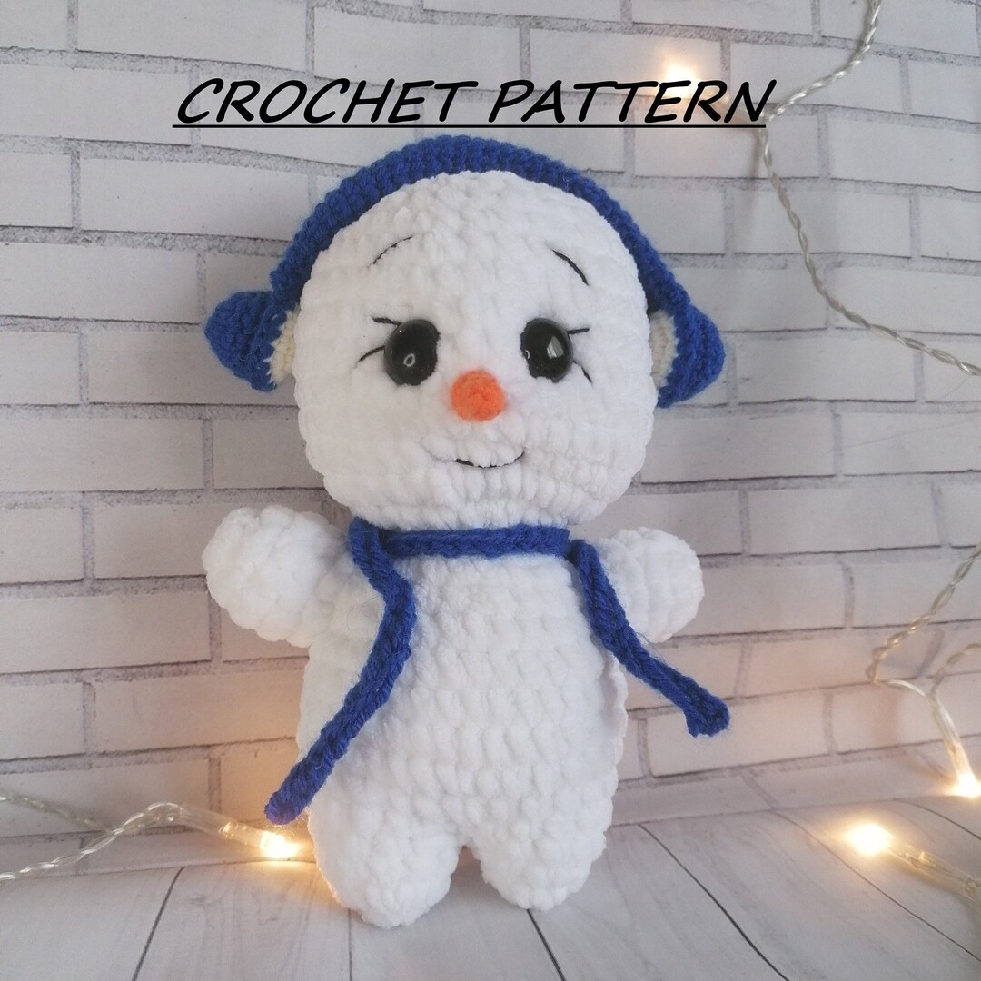 Crochet Snowman Plush Pattern Easy Crochet Pattern - Etsy