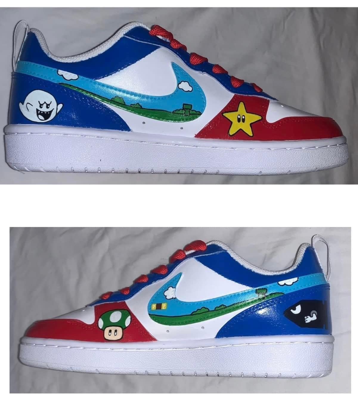 Nike Courts Mario Custom - Etsy