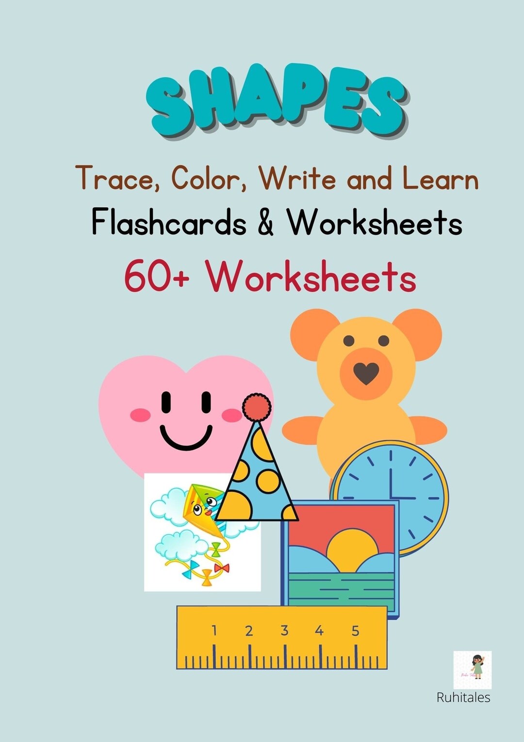 Learn Shapes Trace Color and Write Preschool Curriculum - Etsy