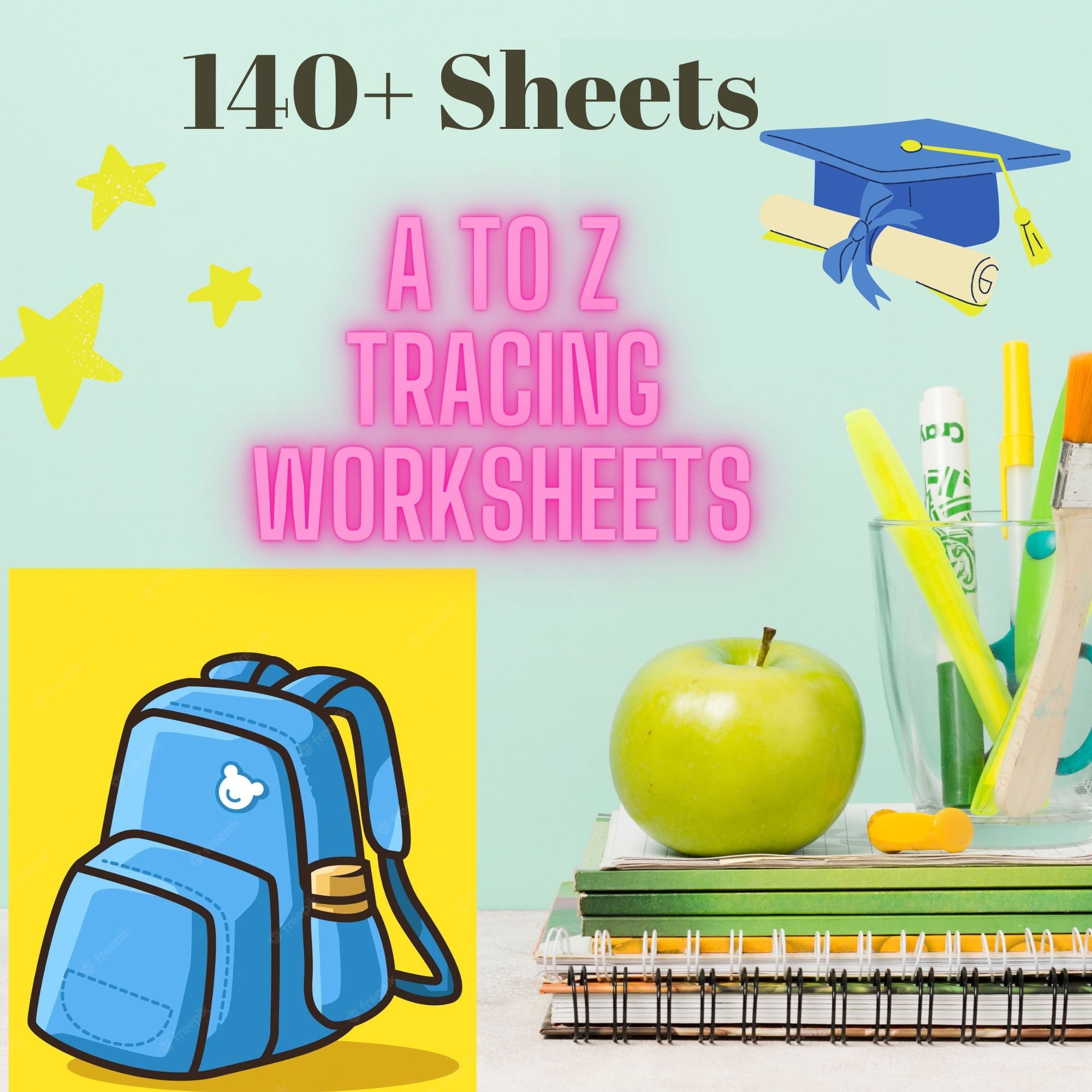 A to Z Worksheets Printable Alphabet Book Puzzle Preschool - Etsy