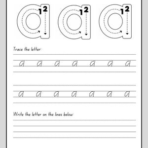 A to Z Worksheets Printable Alphabet Book Puzzle Preschool - Etsy