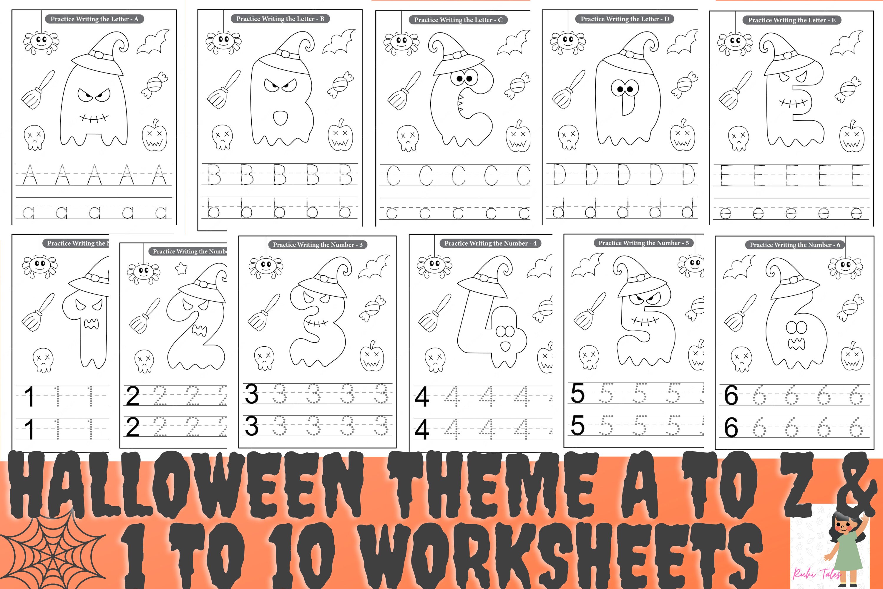 Printable Halloween Theme Halloween Alphabet Alphabet - Etsy