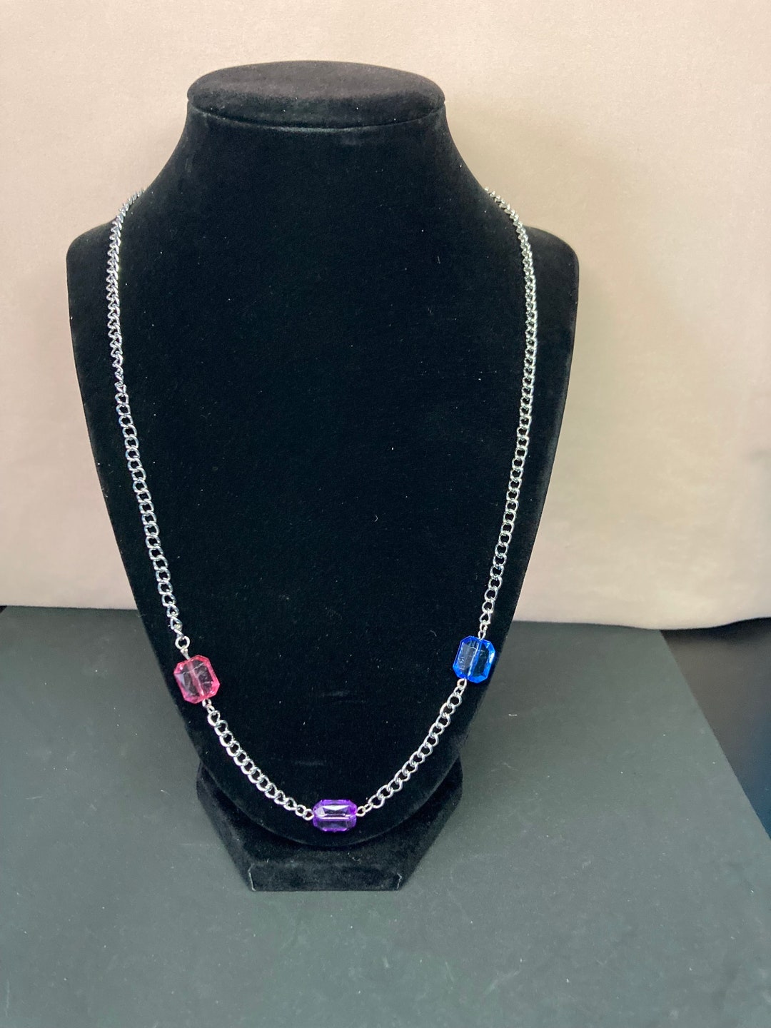 Bi-pride Chain Necklace - Etsy