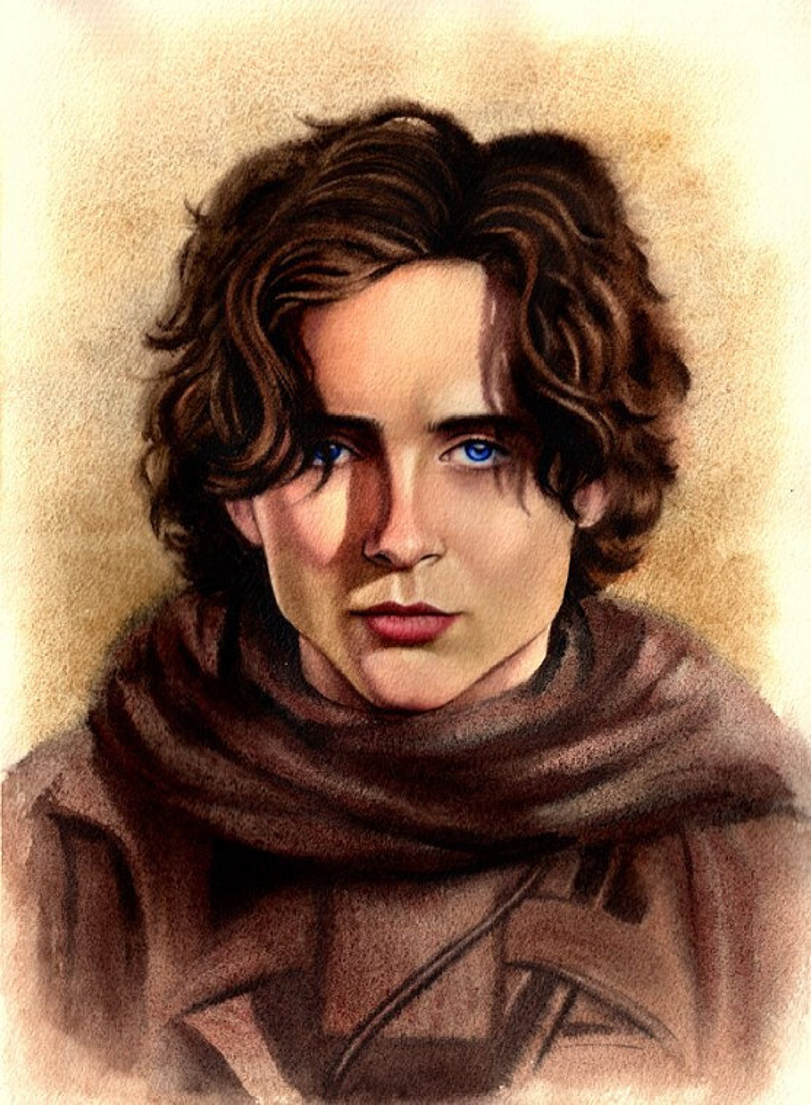 Paul Atreides, Muad'dib on Arrakis - Hand Painted Watercolor Print - Etsy
