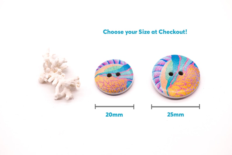 Buttons Ocean Mix Reef Fish Pattern Fashion Buttons 20mm or 25mm ...