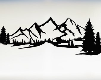 Laser Cut Mountain Scene - Etsy