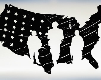 Tattered Soldier Flag - Etsy
