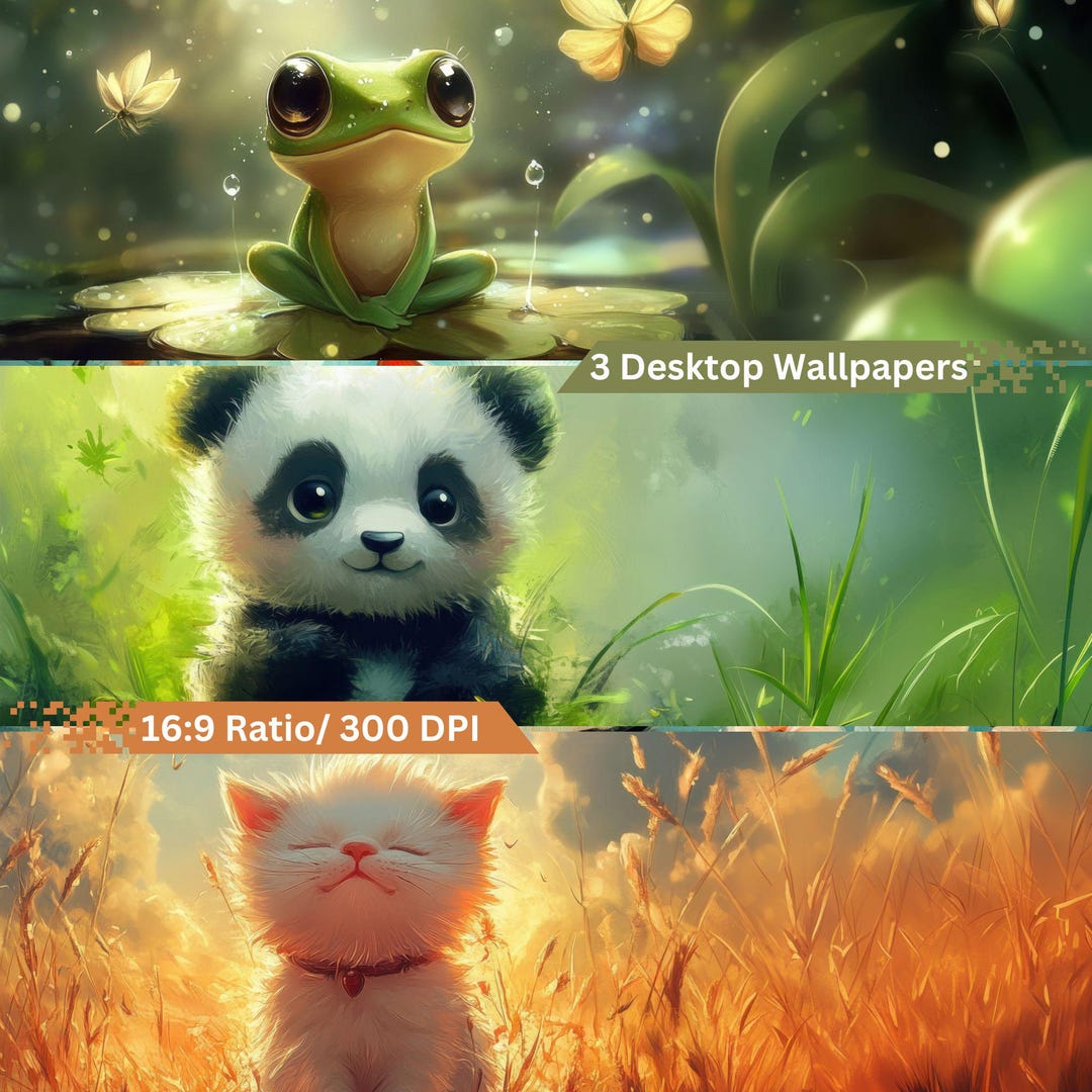Cute Animal Wallpaper Desktop | Cute Animal Background | Aesthetic ...