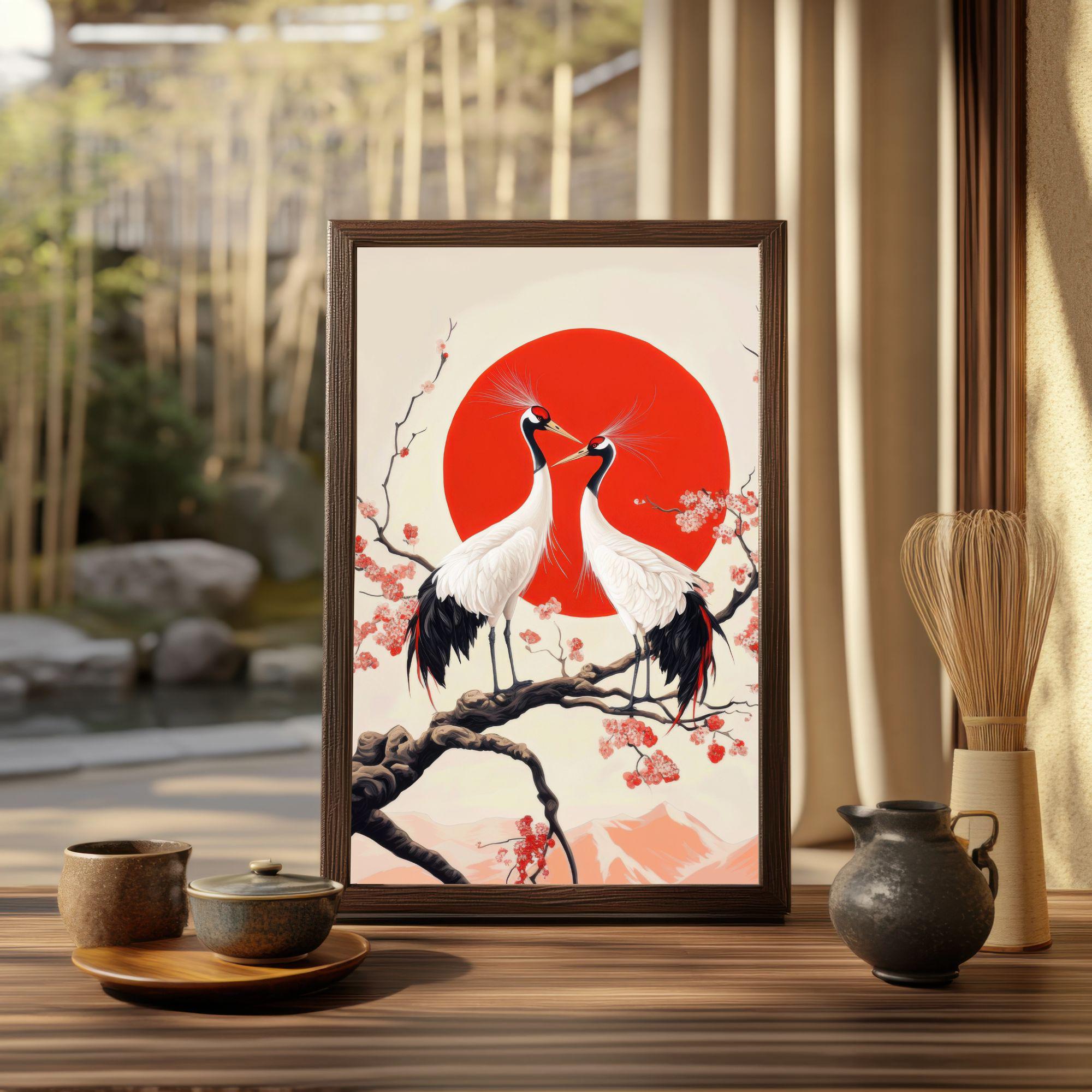 Brown Japanese Vertical Frame Mockup | Wooden Digital Display ...