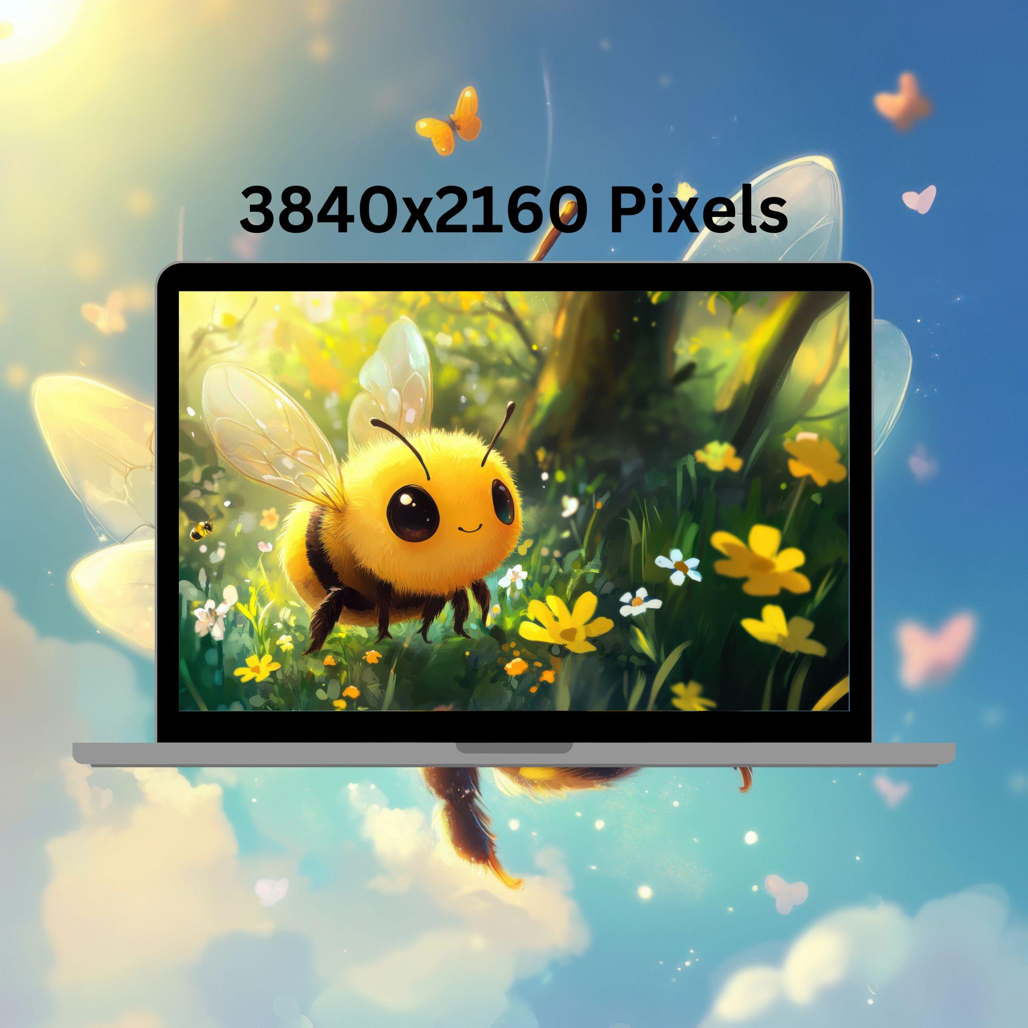3 Honey Bee Desktop Wallpaper Design | Aesthetic Honey Bee Digital ...