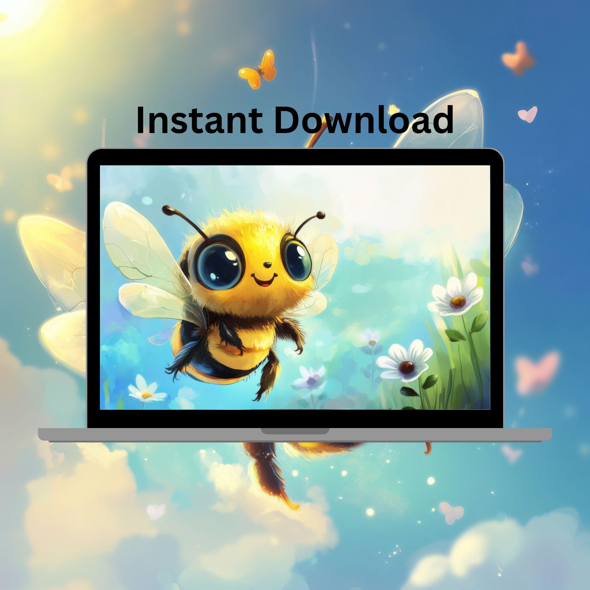 3 Honey Bee Desktop Wallpaper Design | Aesthetic Honey Bee Digital ...